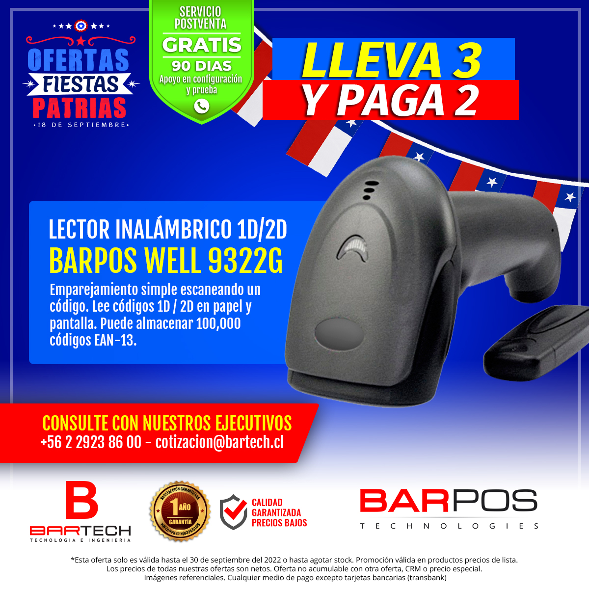 Lector Barpos 2610 - Bartech